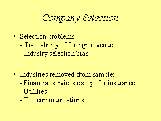 Company Selection